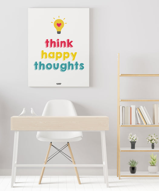 Think Happy Thoughts Poster – Notebit